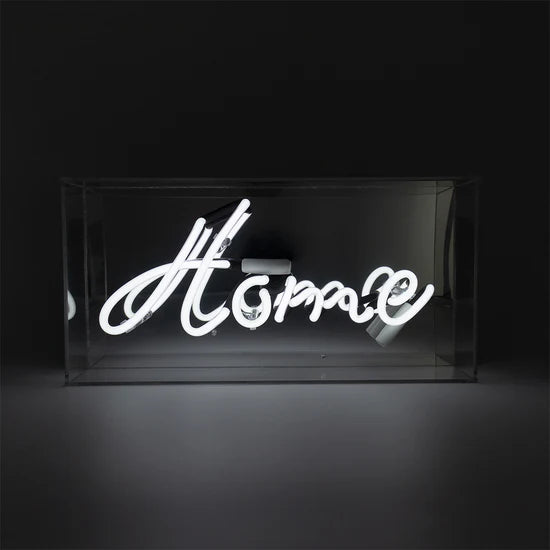 Neonlampa Box 'Home' – Brandstationen Store & Studio